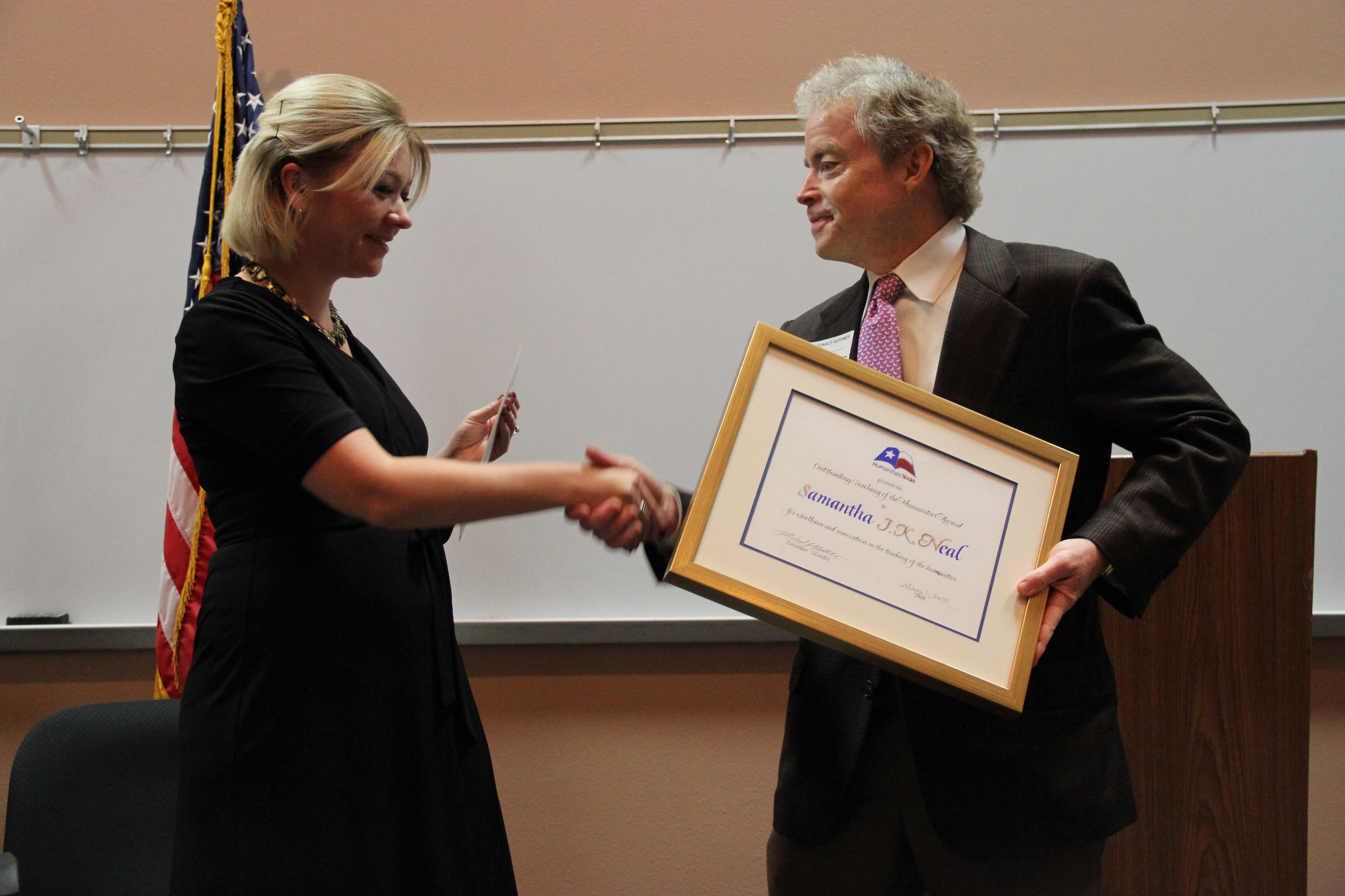 Sam Neal receives Outstanding Teaching of the Humanities award, is ...